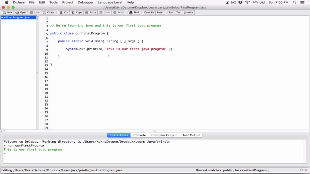4. The System.out.println statement - Learn Java