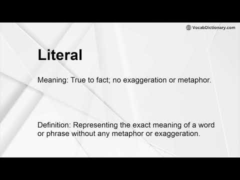 Literal Meaning