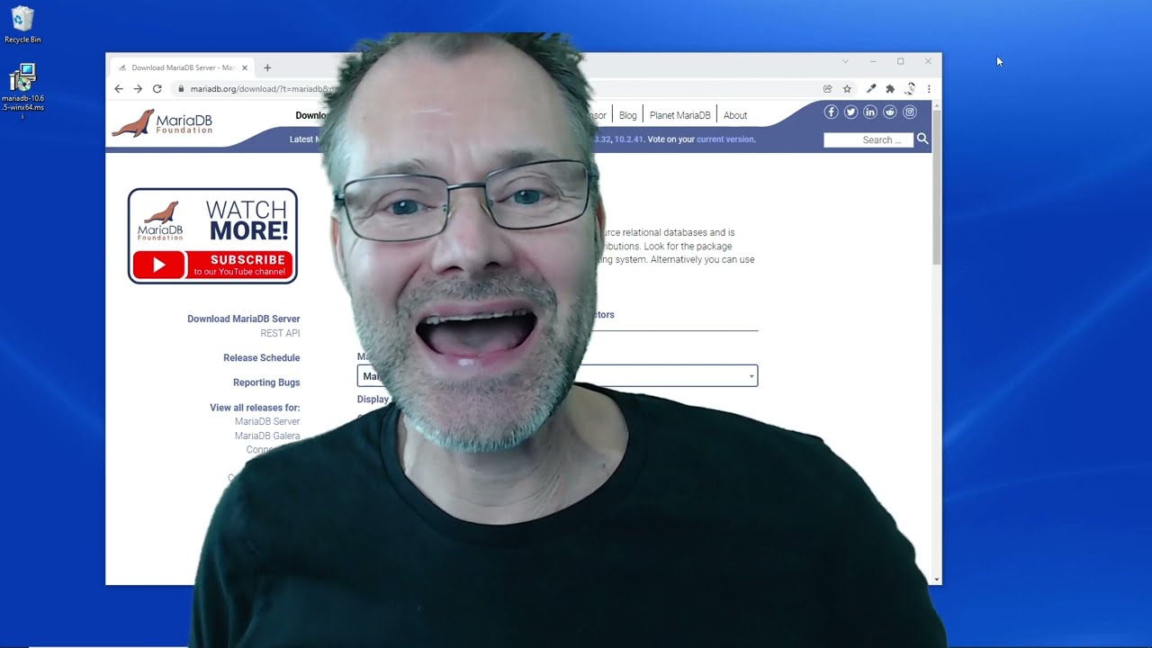 Install the database server MariaDB on Windows 10