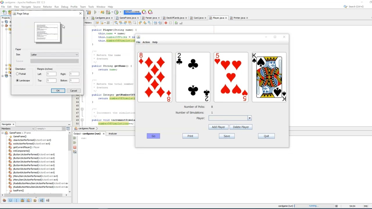 Card game in java with source code || shuffle Card Game in Java Swing || Thinkswithyou