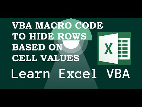 VBA Macro Code to Hide Rows Based on Cell Values