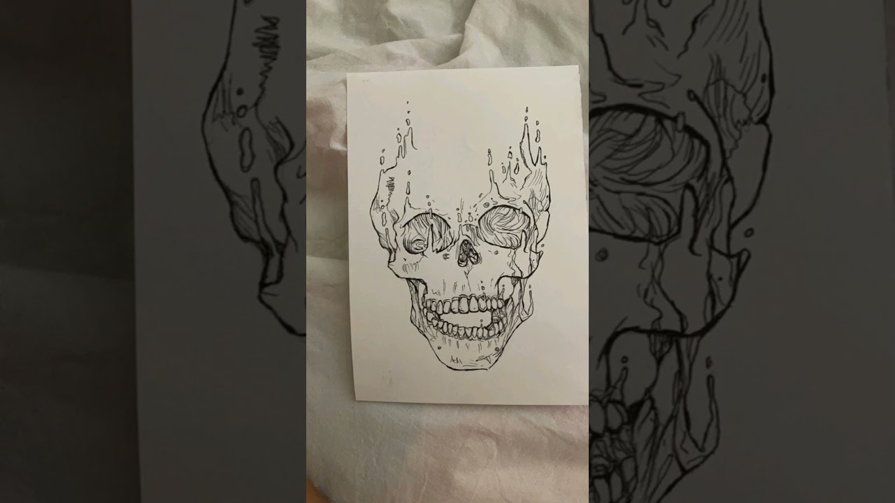 Aesthetic drawing ideas 💀🎃 for beginners #aestheic #shortvideo #artbymuqadas