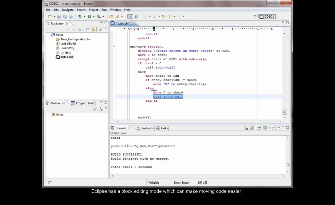 Blockmode in Visual COBOL for Eclipse