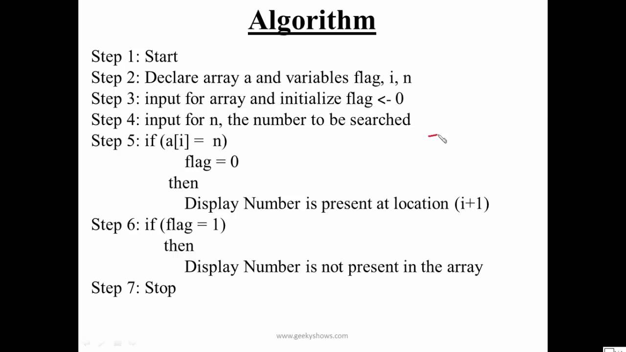 58. Algorithm of Linear Search (Hindi)