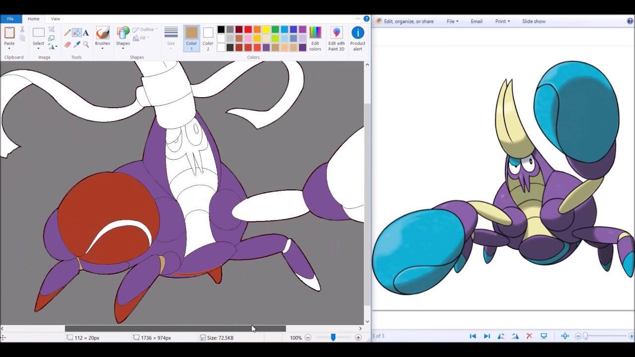 RR🗺️ Shiny Crabrawler [Speedpaint]