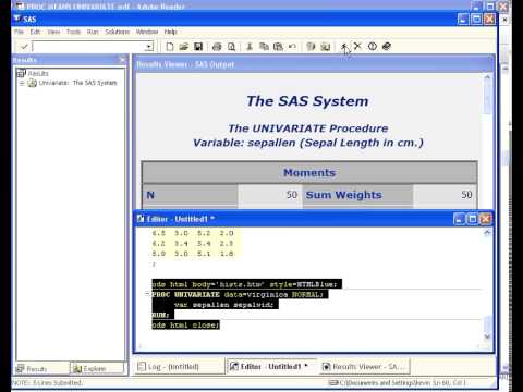 PROC UNIVARIATE Testing Normality (SAS Tutorial)