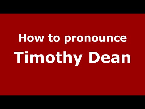 How do you say Timothy Dean in Mexico (Mexican Spanish)? - PronounceNames.com