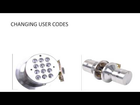 Parts 1-7 Combined Digital Electronic Code Door Lock Round Knob Turbolock YL-99 And Demo