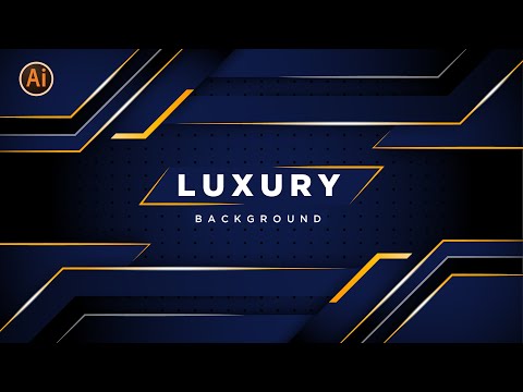 Luxury Background With Gold & Navy Blue Gradient | Adobe Illustrator Tutorial