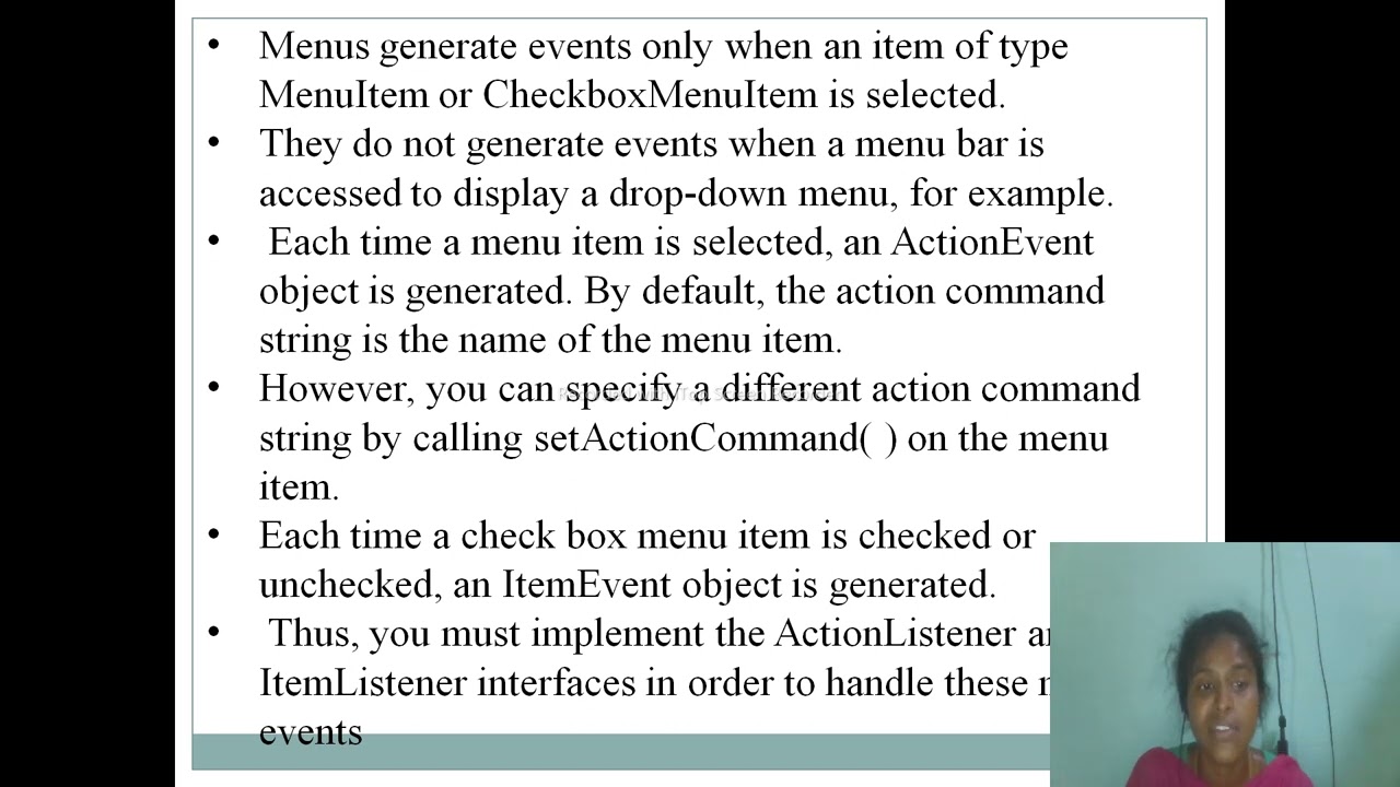 AWT Menu Bars & Menu  | JAVA