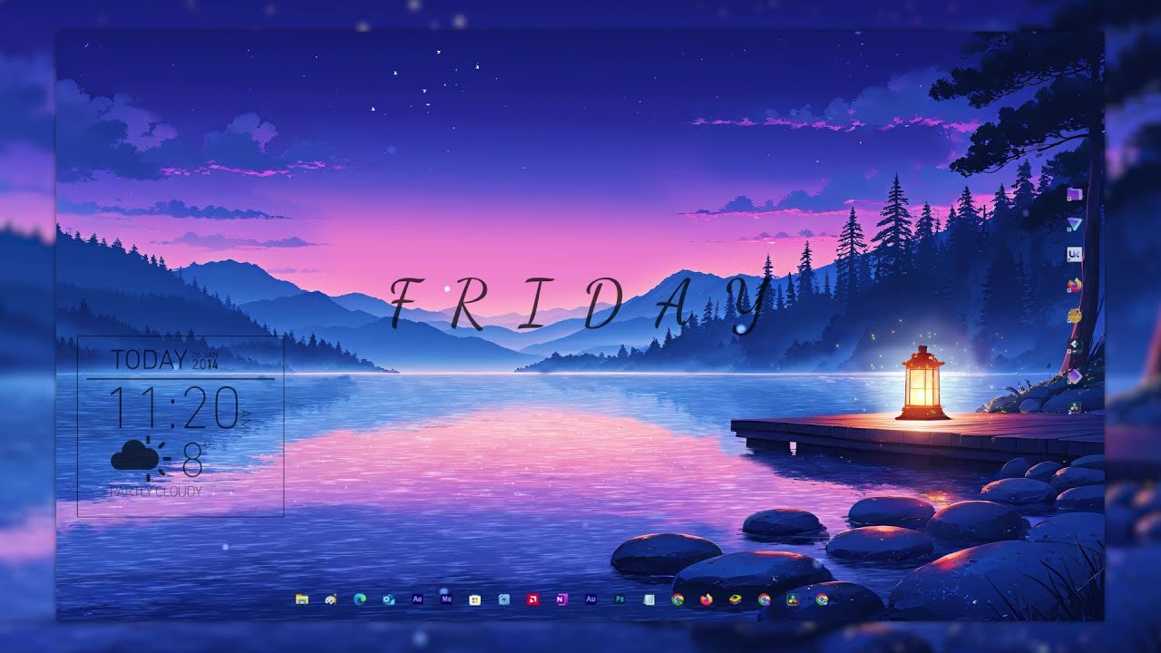 Aesthetic Sunset Lake  4K Live Wallpaper – Peaceful Anime Desktop Background