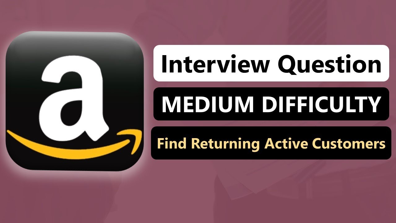 Amazon Data Analytics/Science Interview Question SOLVED with Python Pandas  | Medium Difficulty