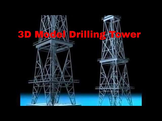 Drilling tower 3D Model - FlatPyramid