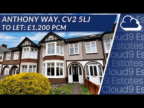 Virtual Tour - Anthony Way | £1,200PCM | Coventry | CV2 | 3 Bedroom House to Rent