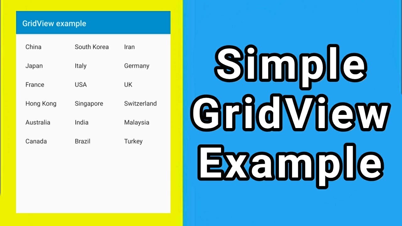 Simple GridView example