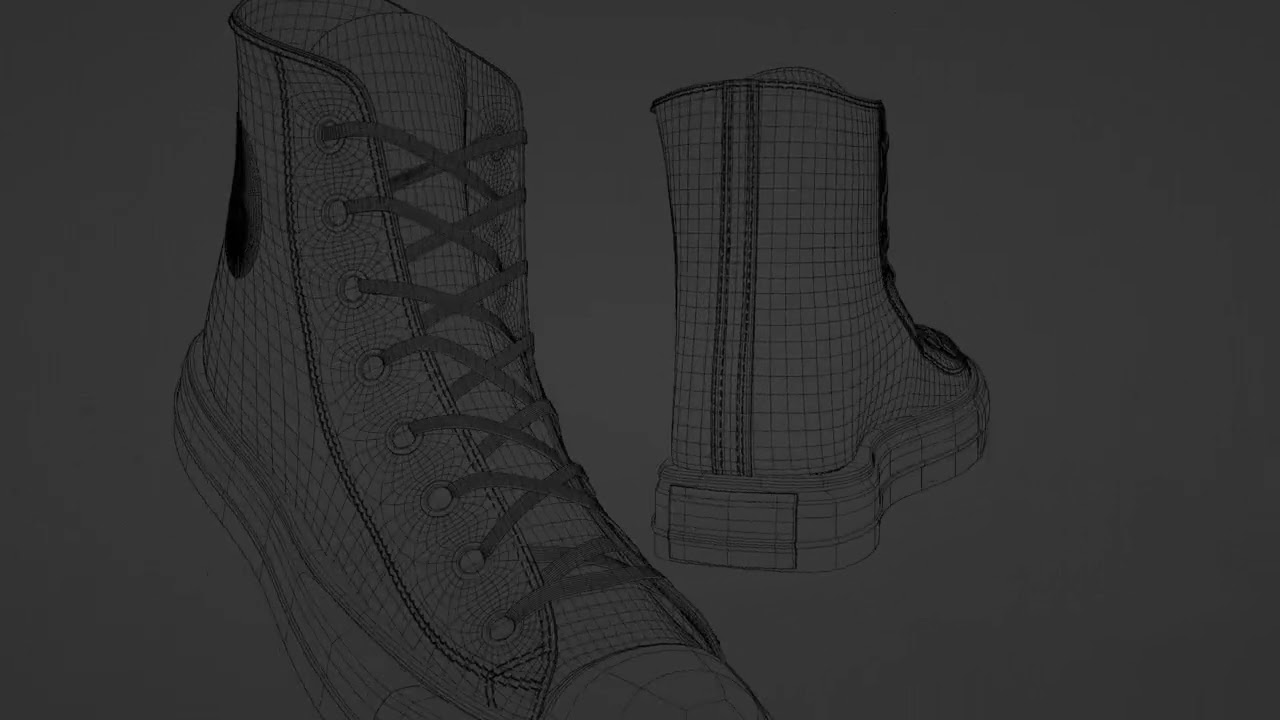 Converse all star high 3D,  all maked it in blender