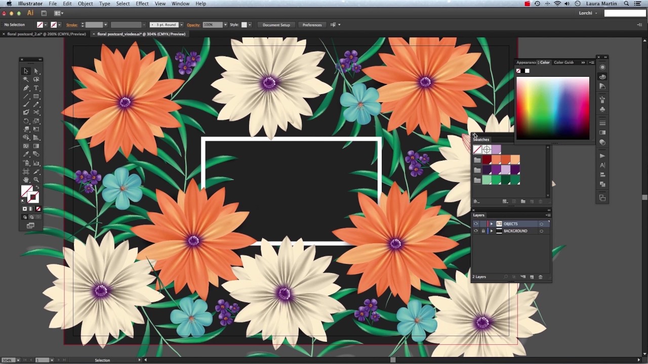 05/06 Different Compositions — Graphic Design: Create a Realistic Flower Background_ENG