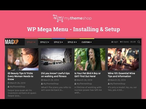 WP Mega Menu - Installing & Setup