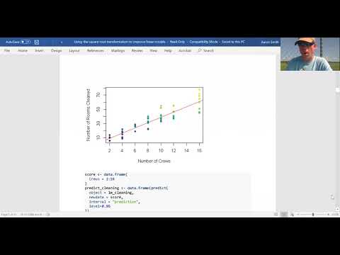 Using the square-root transformation to improve linear models