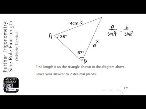 Further Trigonometry: Sine Rule Find Length (Grade 7) - OnMaths GCSE Maths Revision