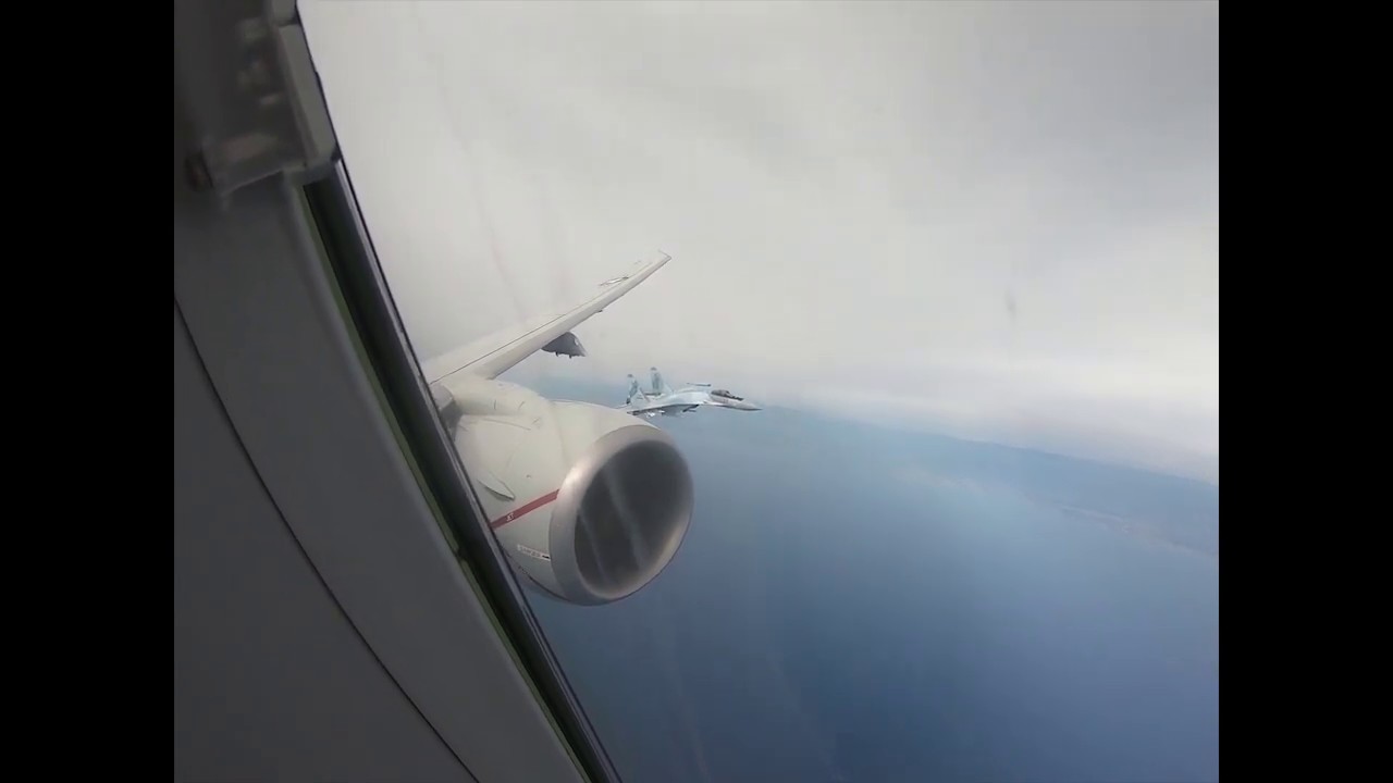 Unsafe Unprofessional Interception by Russian SU-35s over the Mediterranean Sea