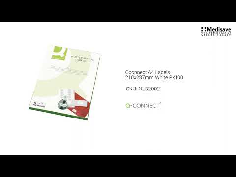 Qconnect A4 Labels 210x287mm White Pk100 NLB2002