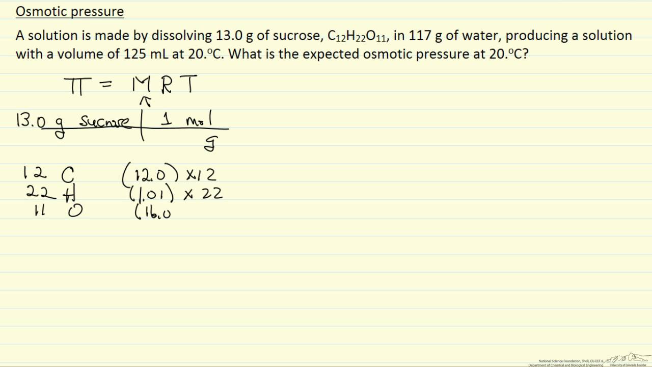 Osmotic Pressure Example