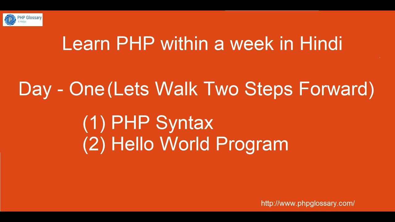 PHP syntax & create first program hello world in Hindi