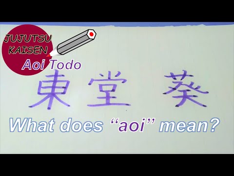 Jujutsu Kaisen Characters/ Kanjis of Aoi Todo: Meaning and Writing of Name/ Learn Japanese Kanji