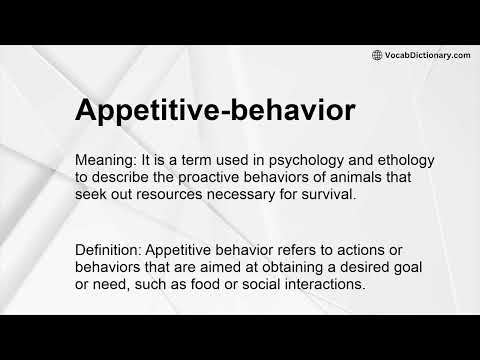 Appetitive-behavior Meaning