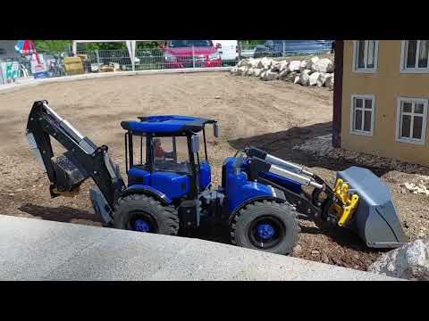 3D file RC backhoe loader 1:13.5 🚁 ・3D printable design to download・Cults