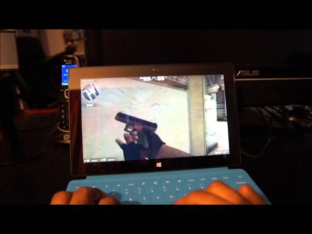 See Counter Strike being played on a Microsoft Surface Pro tablet ...