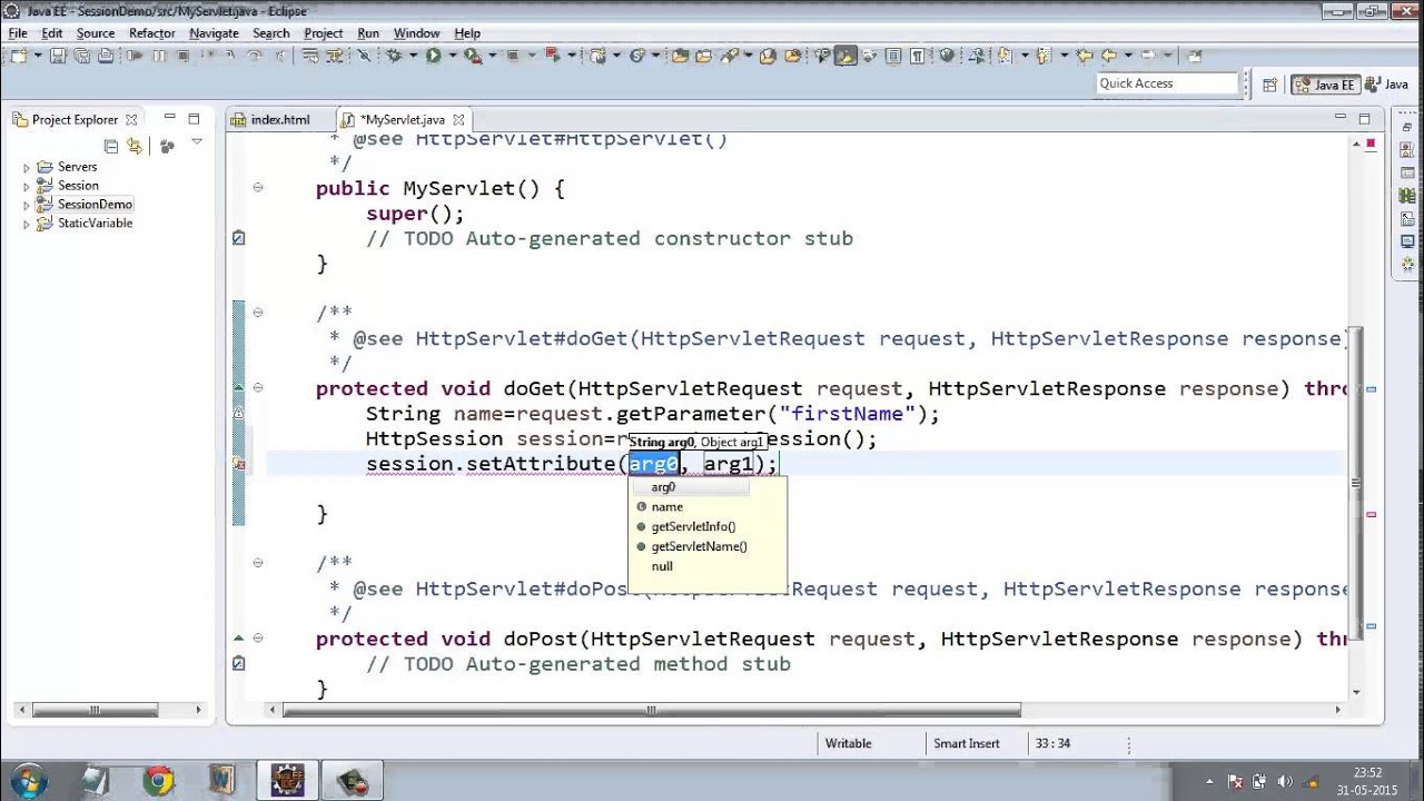 Servlet Tutorial 8 - Session Management by Arjun