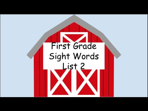 First Grade Sight Words List 2