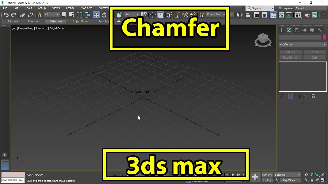 chamfer | 3ds max hindi tutorial | study edutech