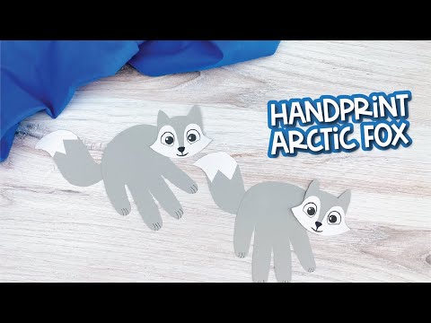 Handprint Arctic Fox Craft For Kids