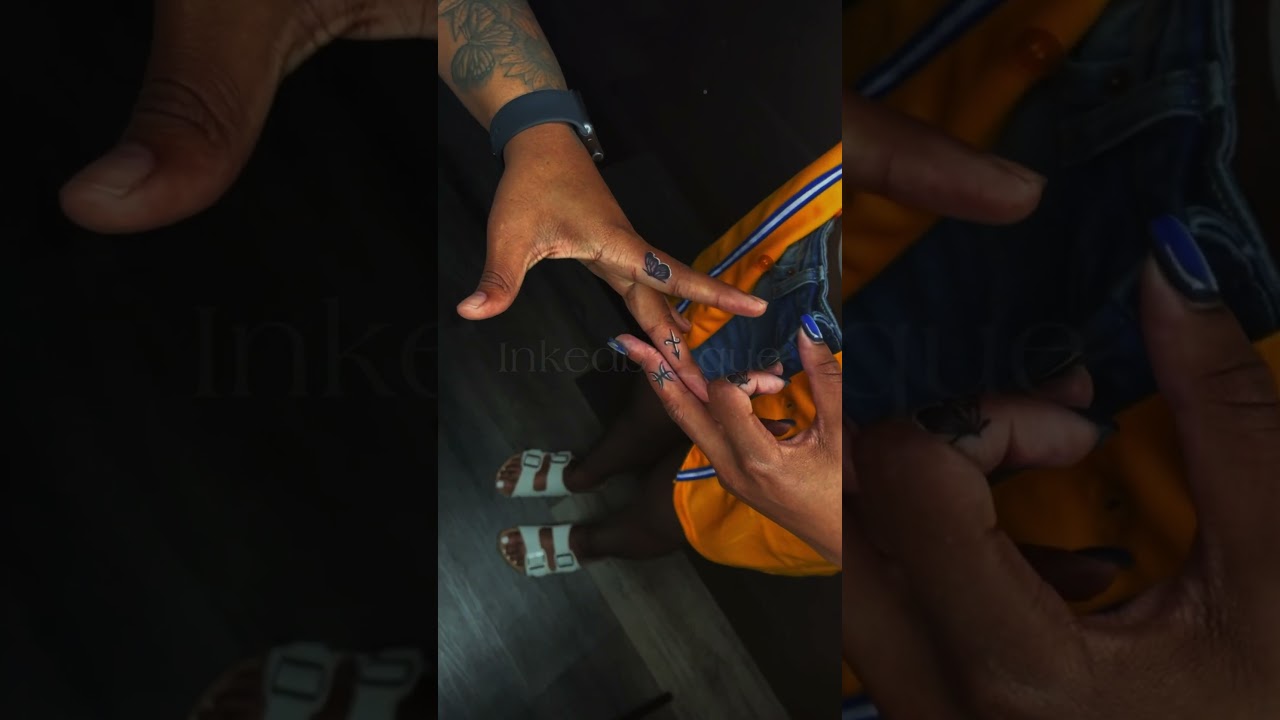 BESTFRIENDS MATCHING TATTOOS 👯‍♀️🤞🏾✨ #viral #fyp #tattoos #matchingtattoos