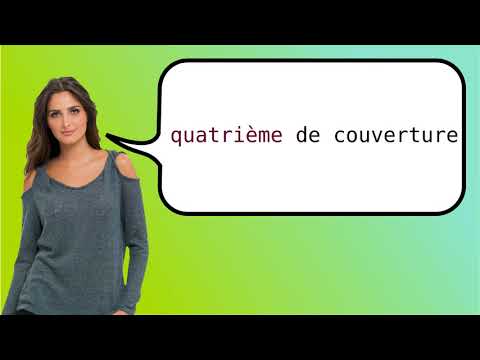 How to say 'jacket text' in French?
