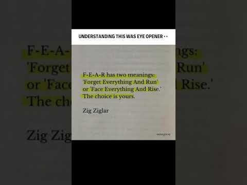 F-E-A-R Has Two Meanings – Which One Will You Choose? 🔥 | Zig Ziglar Motivational Quote #mindset