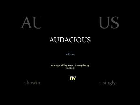 Audacious #How to pronounce and meaning of the word #learnenglish #vocab #vocabulary #english learn