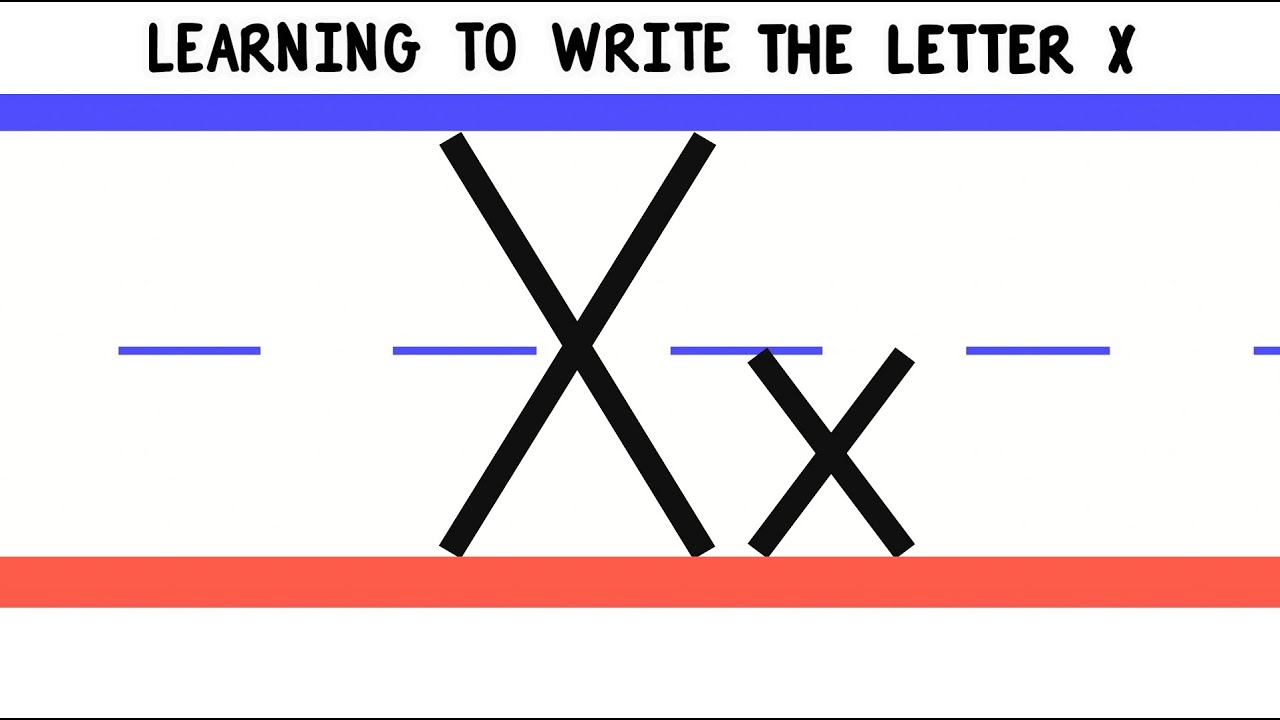 Write the Letter X - ABC Writing for Kids - Alphabet Handwriting by 123ABCtv