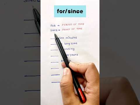 USE OF SINCE AND FOR IN A SENTENCE.USE OF PREPOSITIONS.ENGLISH GRAMMAR RULES.
