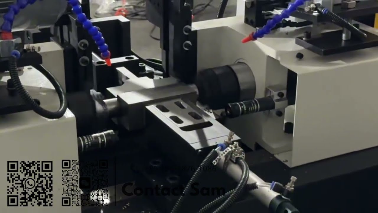 Automatic short pipe double side chamfering machine 