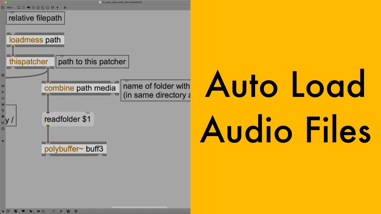 Automatically Load Audio Files [Max/MSP Tutorial]
