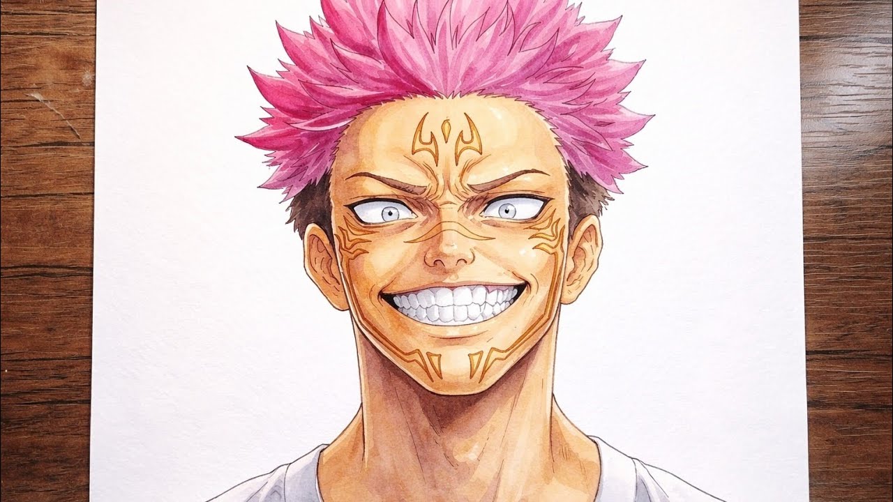 How to Draw Sukuna from Jujutsu Kaisen || Step by Step Anime Drawing || Sukuna Sketch Art