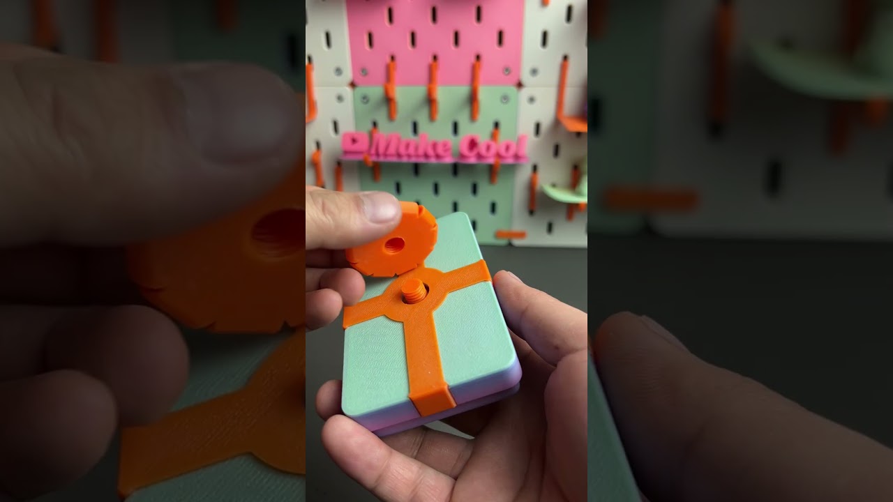 3D Printed gift card lock puzzle box #3dprintable #satisfying