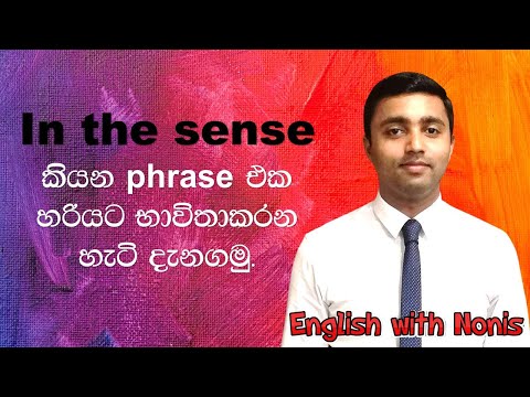 Spoken English in Sinhala | In the Sense කියන phrase එකේ භාවිතය හරියට දැනගමු.