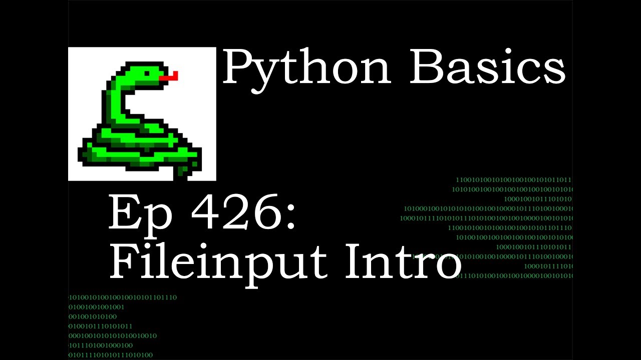 Python Basics Fileinput Intro