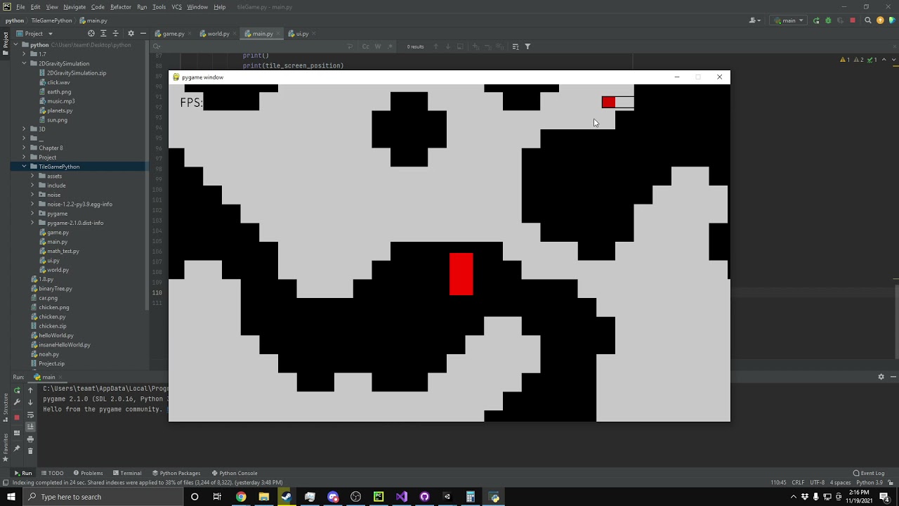 2D tile-based world in Python