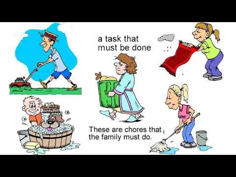 chore meaning | Vocabulary for Kids | Children's Dictionary | Learn English Vocabulary